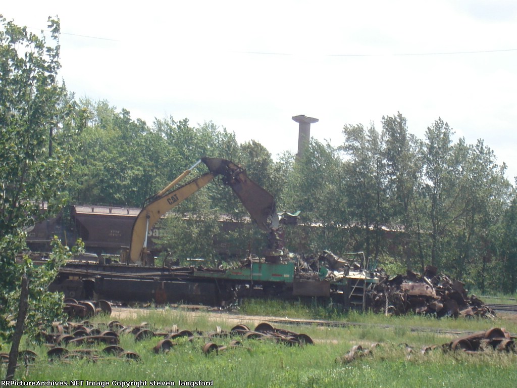 U-BOATS BEING SCRAPED